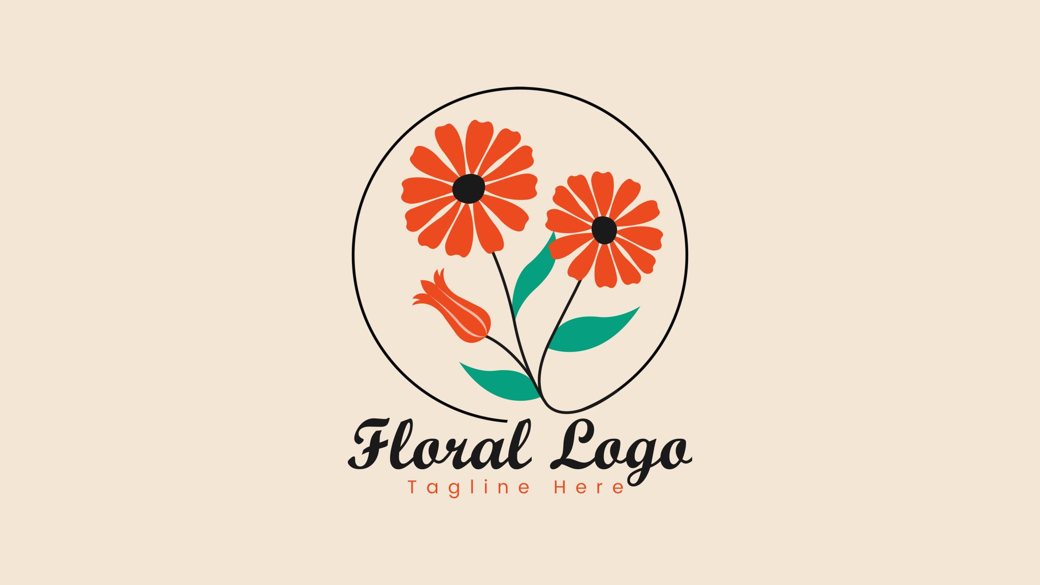 Floral Logo Concept Design – GraphicsFamily