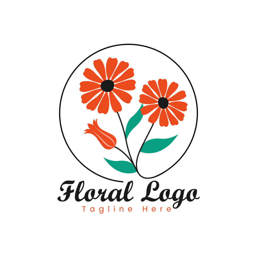 Floral Logo Concept Design – GraphicsFamily