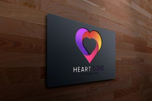 Colorful Heart Love Logo Design – GraphicsFamily