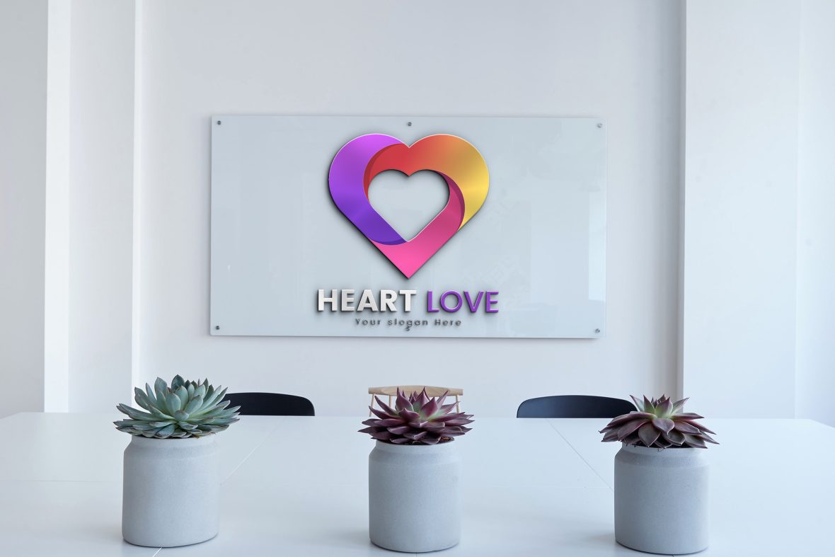 Colorful Heart Love Logo Design – GraphicsFamily