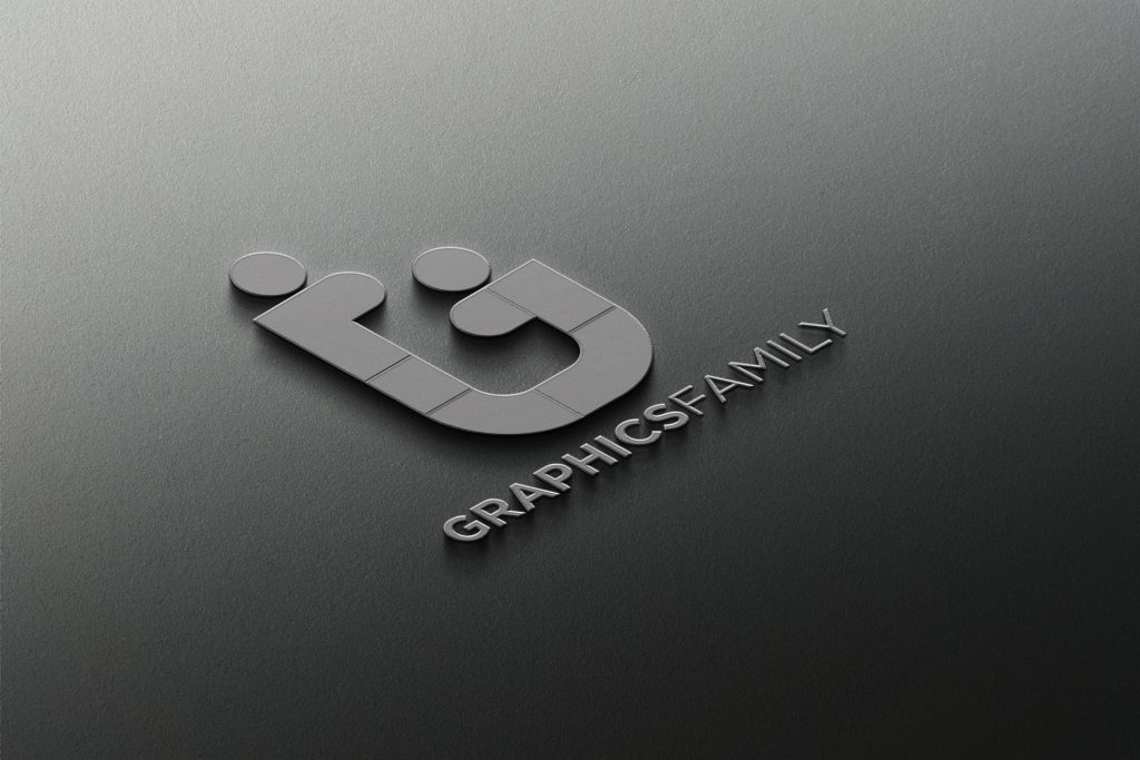 Realistic 3D Metal Logo Mockup With Metallic Texture – GraphicsFamily