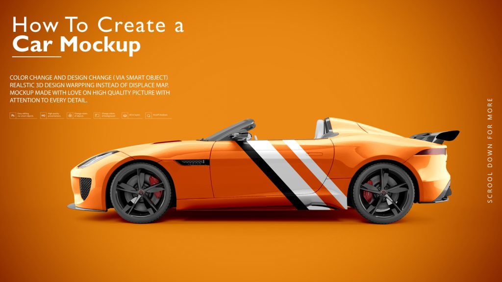Sport Car Free PSD Mockup – GraphicsFamily