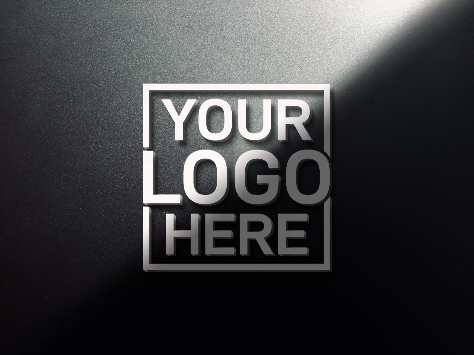 3D Dark Logo Mockup – GraphicsFamily