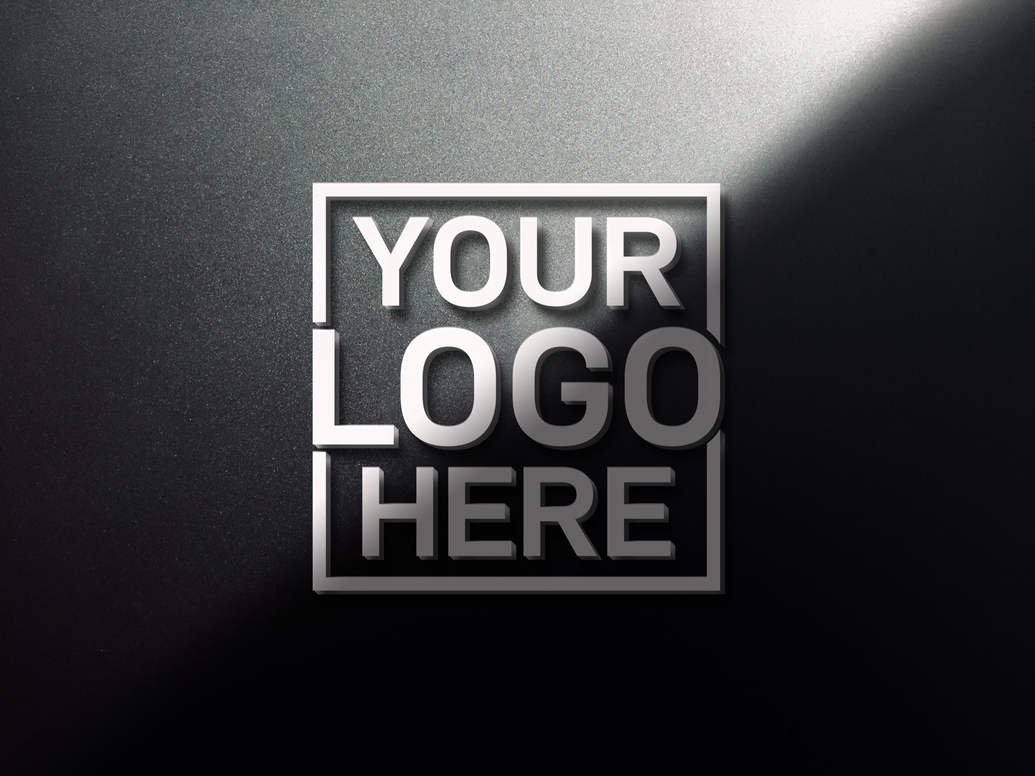 3D Dark Logo Mockup – GraphicsFamily