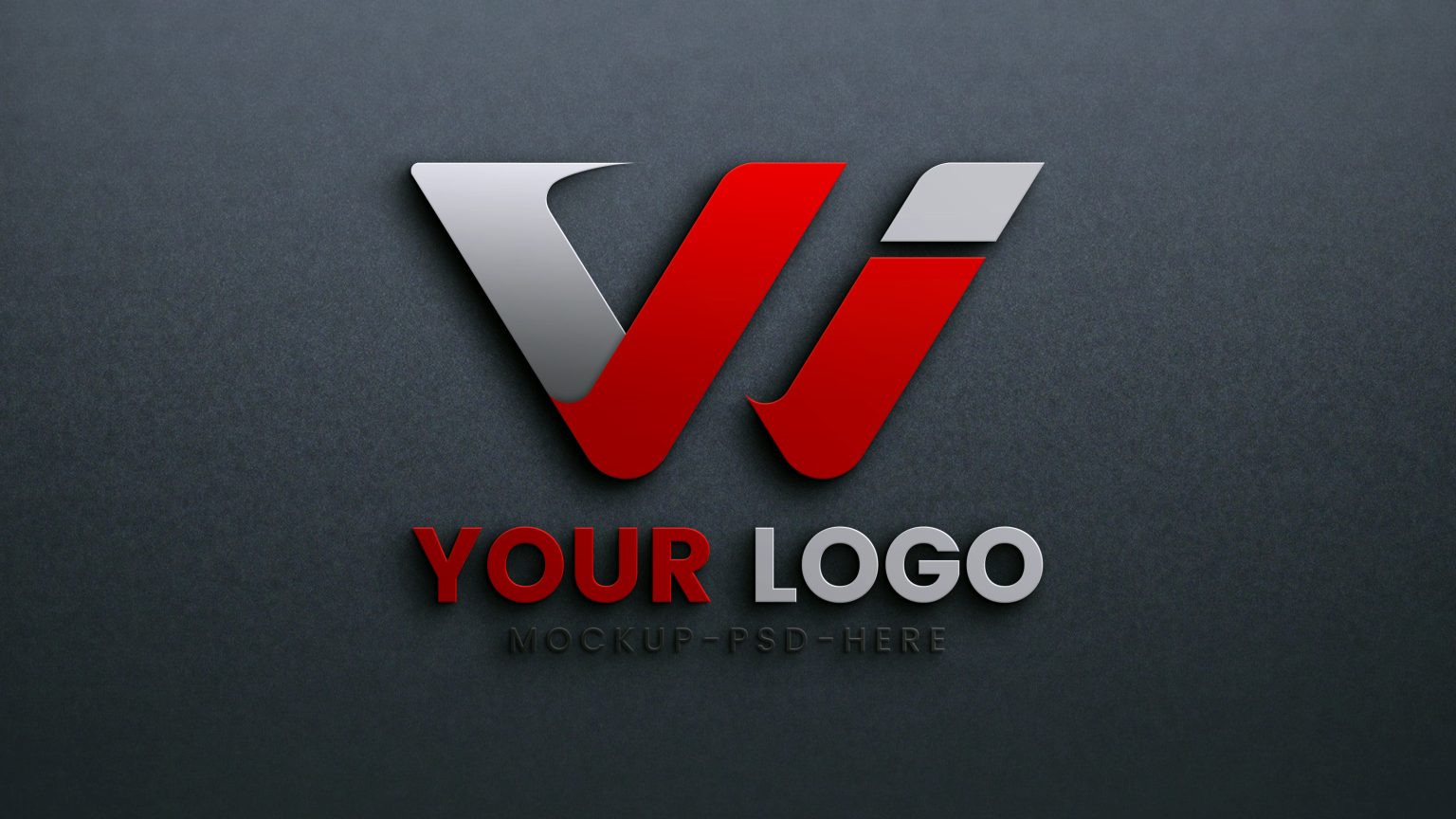 Black Wall Logo Design Mockup – GraphicsFamily