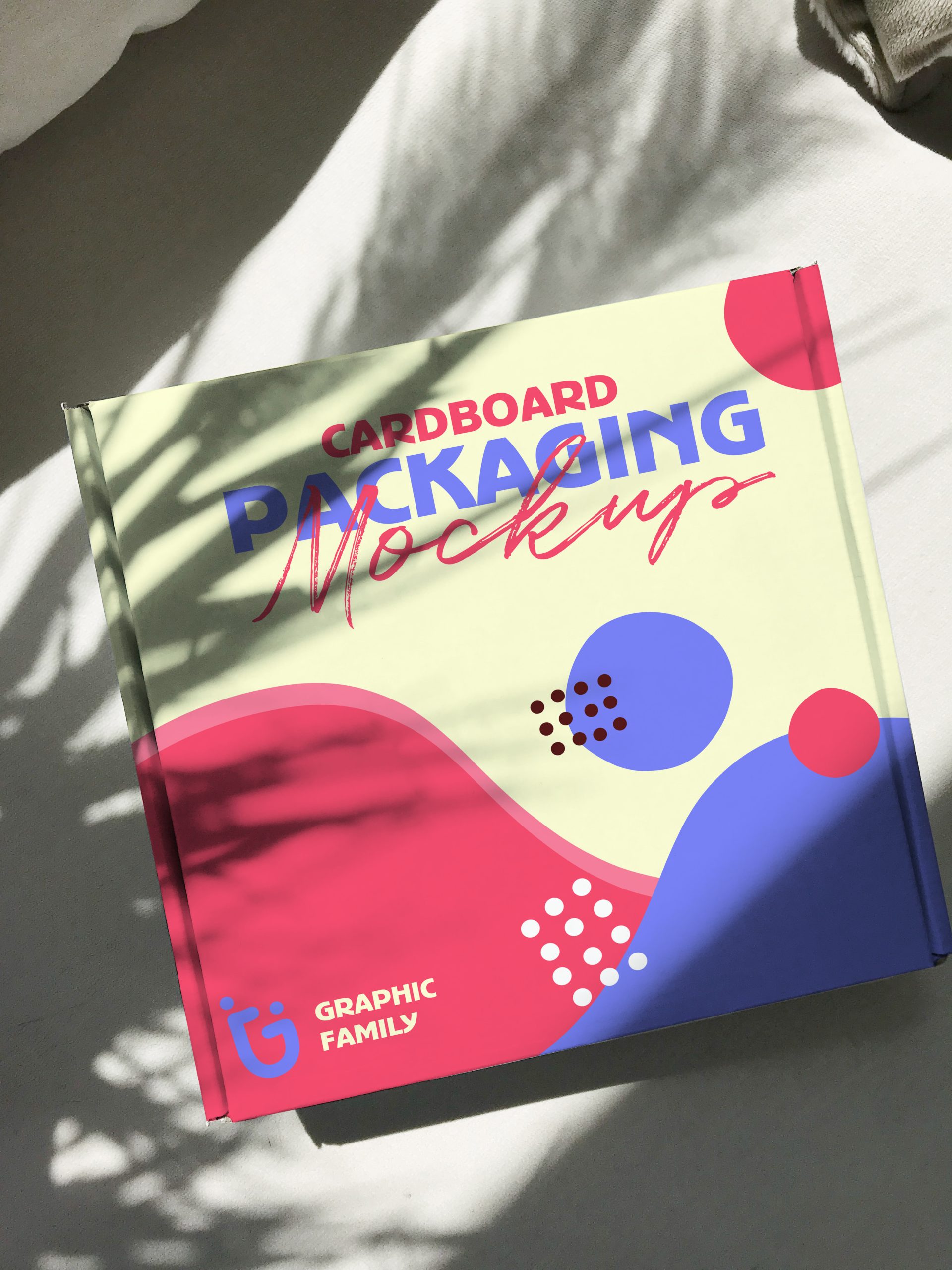 Carboard Box Packaging Mockup – GraphicsFamily