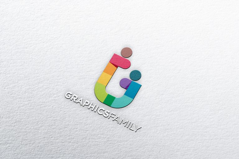 Embossed Logo Mockup on White Paper – GraphicsFamily