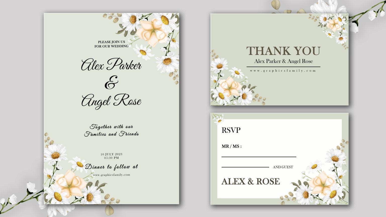 27+ Free Wedding Invitation Templates Download – GraphicsFamily