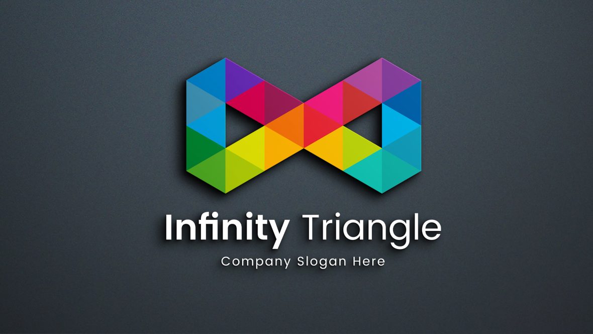 Infinity triangle colorful logo template – GraphicsFamily
