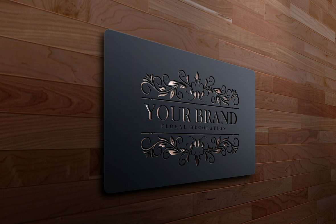 Luxury VIP logo concept design for your brand with floral decoration ...