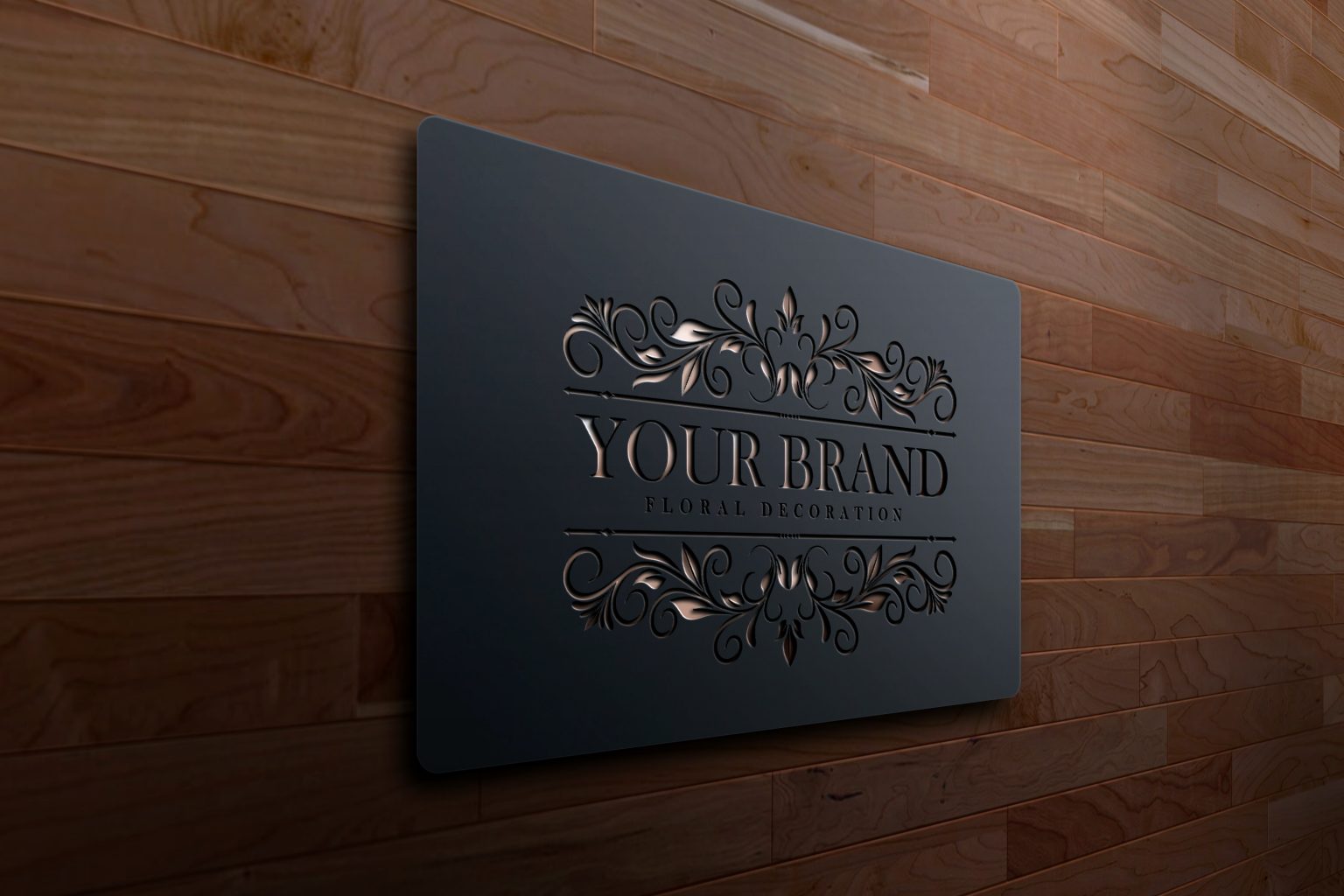 Luxury VIP logo concept design for your brand with floral decoration ...