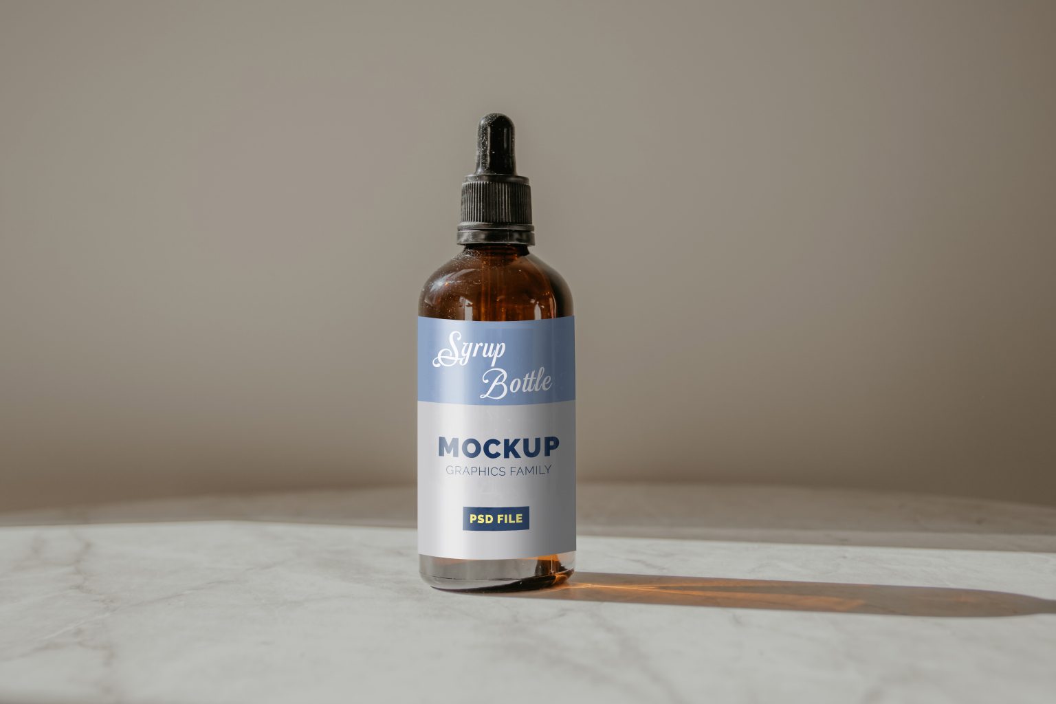 Free Serum Bottle Design Mockup – GraphicsFamily