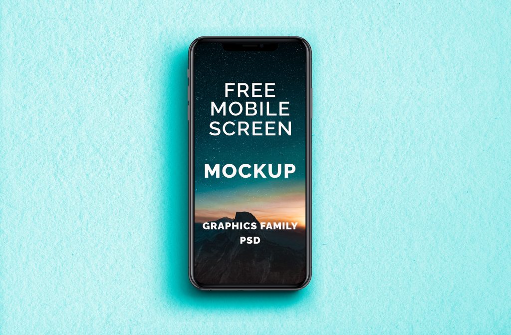 Free iPhone screen design Mockup – GraphicsFamily