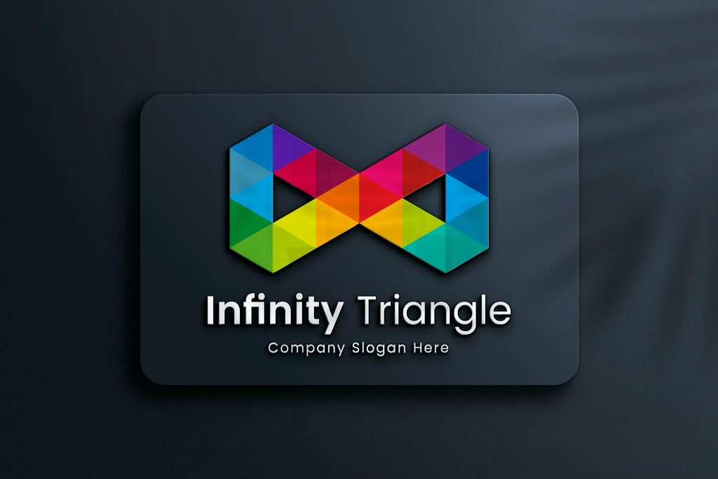 Infinity triangle colorful logo template – GraphicsFamily