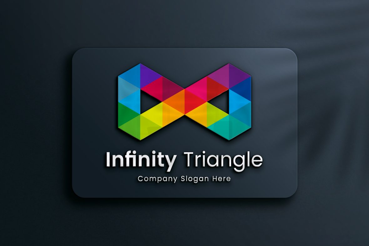 Infinity triangle colorful logo template – GraphicsFamily