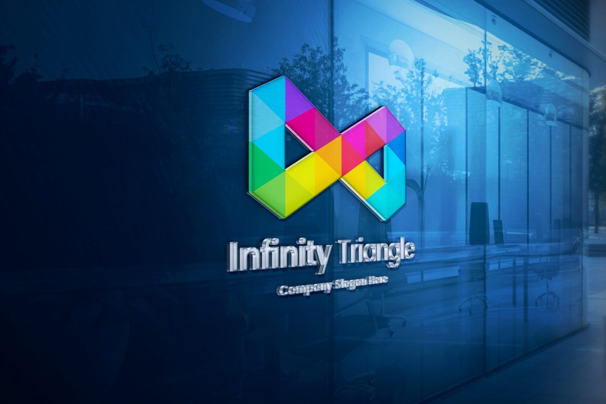 Infinity triangle colorful logo template – GraphicsFamily