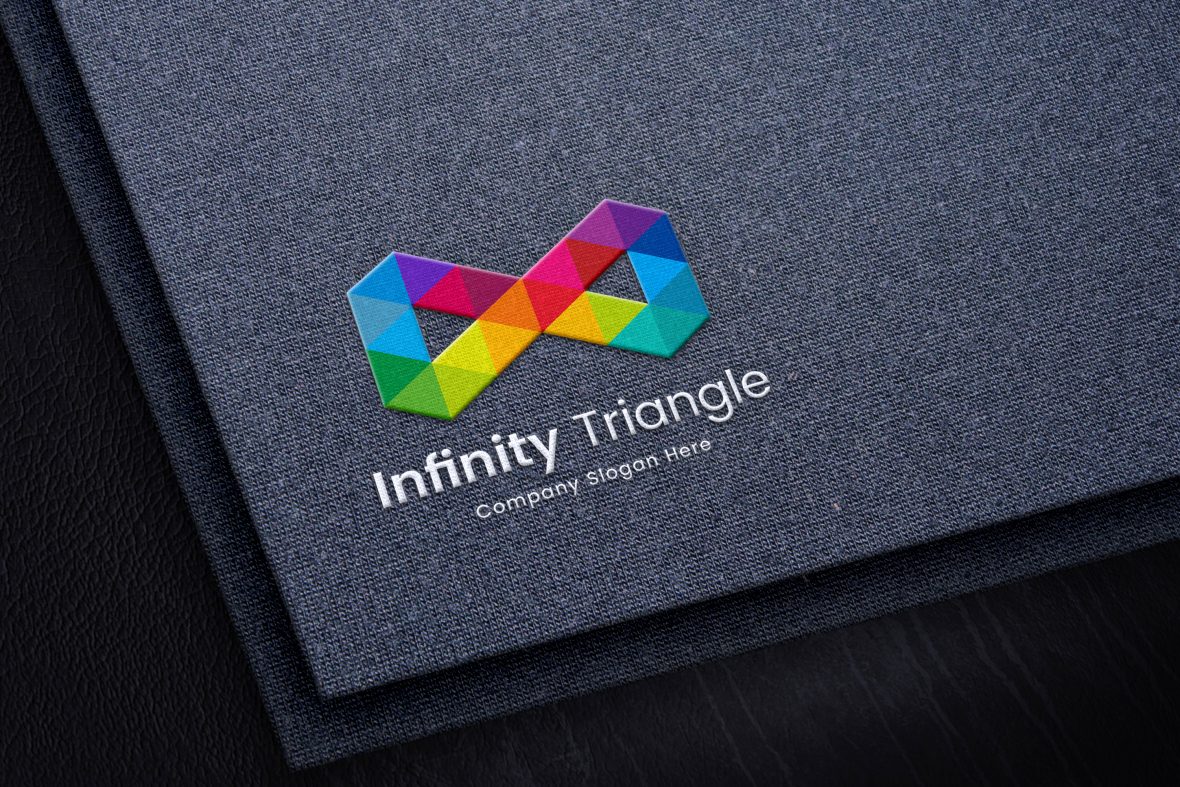 Infinity triangle colorful logo template – GraphicsFamily
