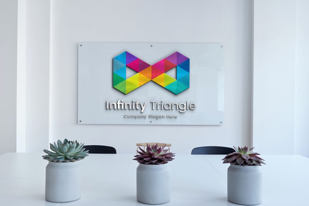 Infinity triangle colorful logo template – GraphicsFamily