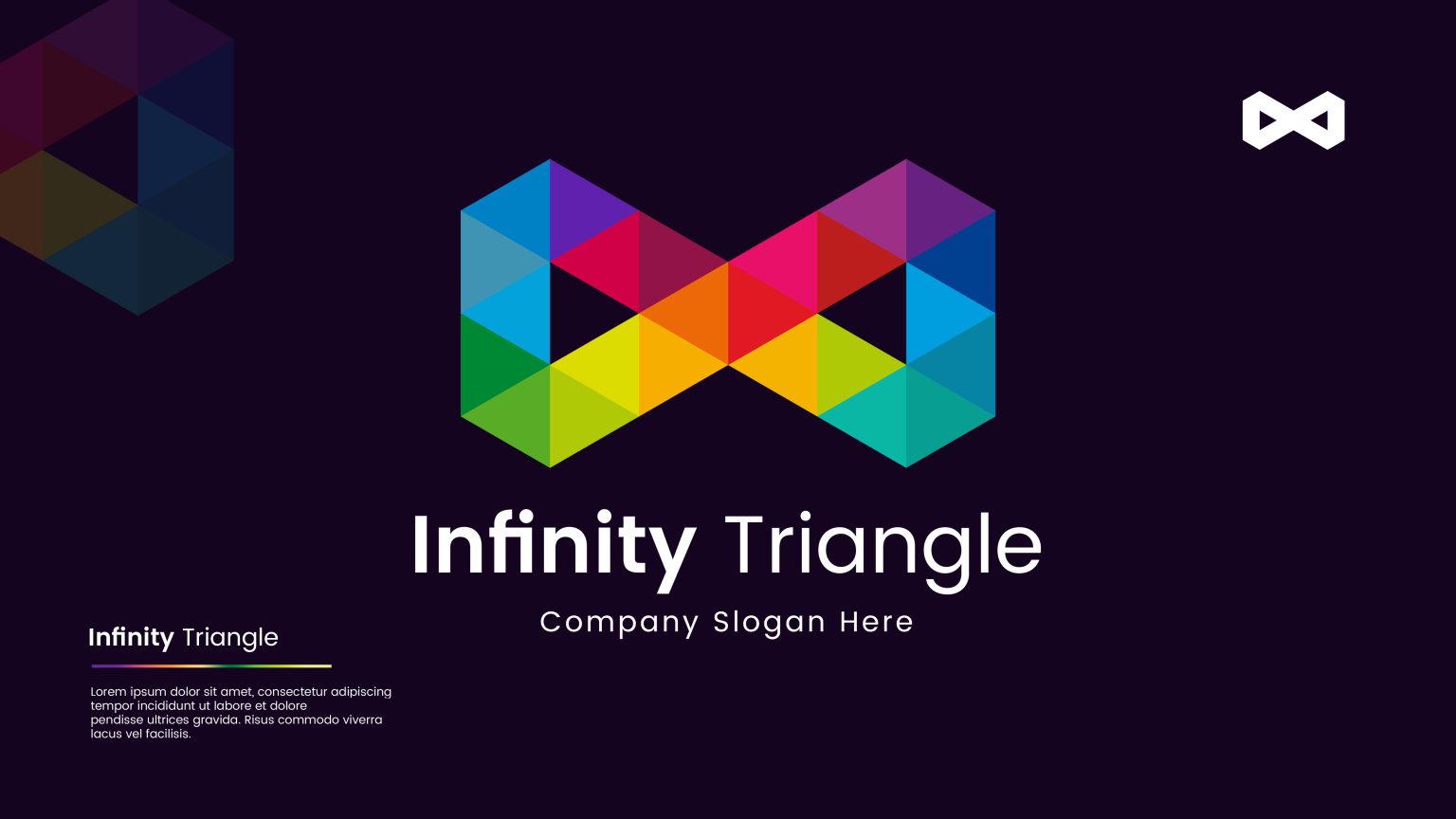 Infinity triangle colorful logo template – GraphicsFamily
