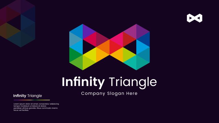 Infinity triangle colorful logo template – GraphicsFamily