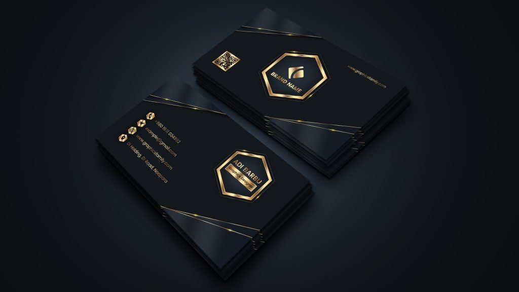 Luxury Black Business Card Design – GraphicsFamily