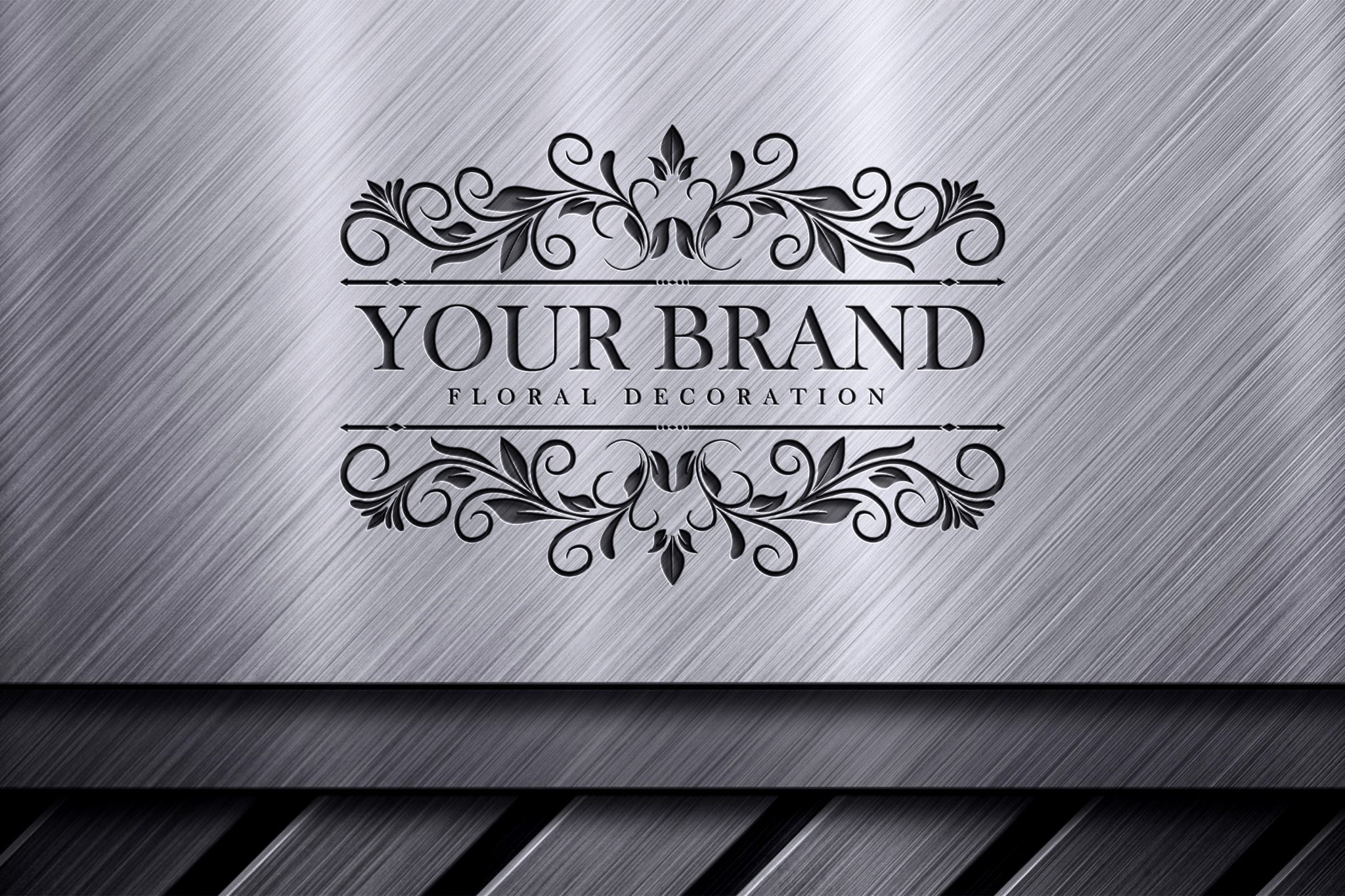 Luxury VIP logo concept design for your brand with floral decoration ...