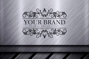 Luxury VIP logo concept design for your brand with floral decoration ...