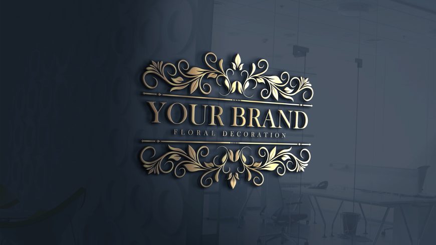 Luxury VIP logo concept design for your brand with floral decoration ...
