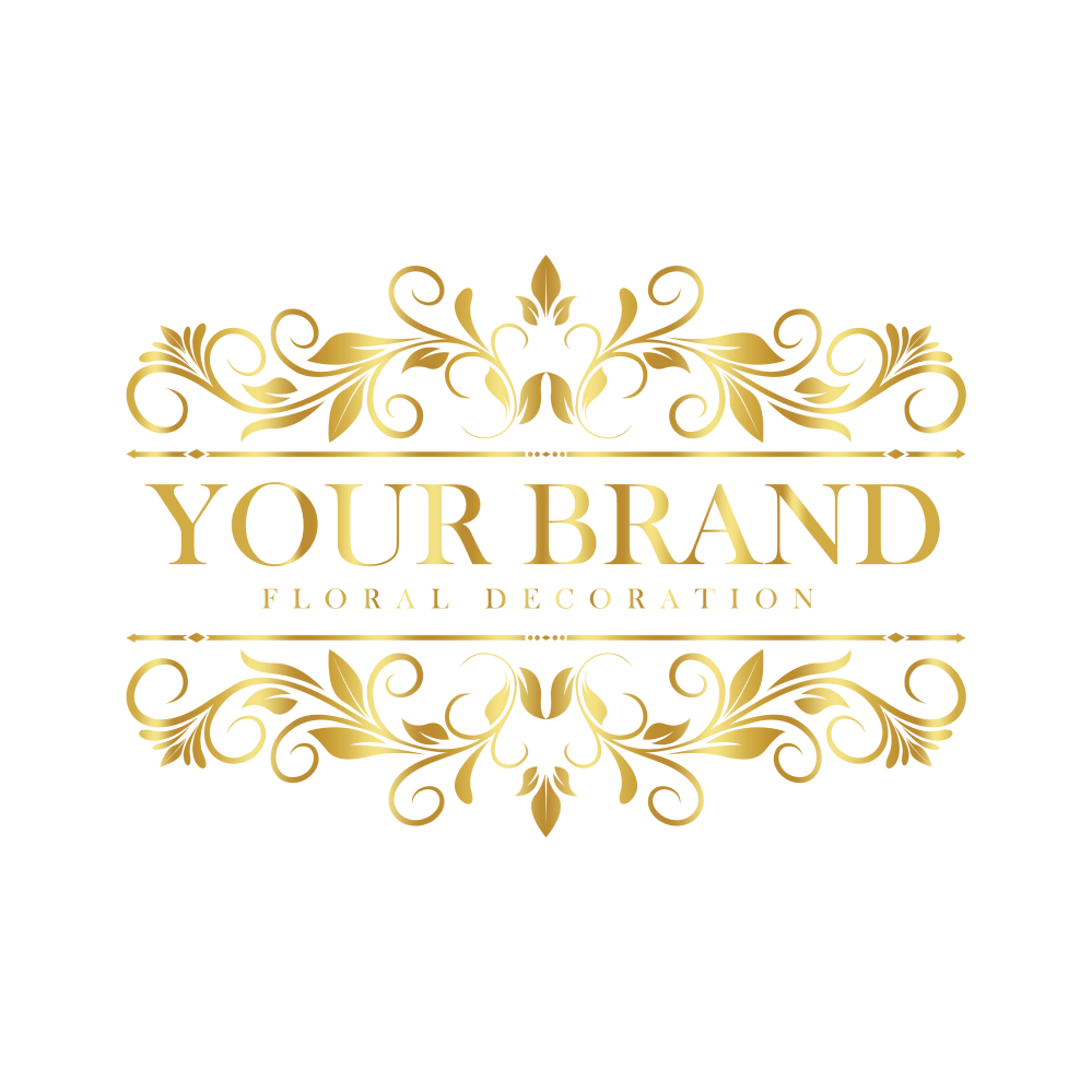 Luxury VIP logo concept design for your brand with floral decoration ...