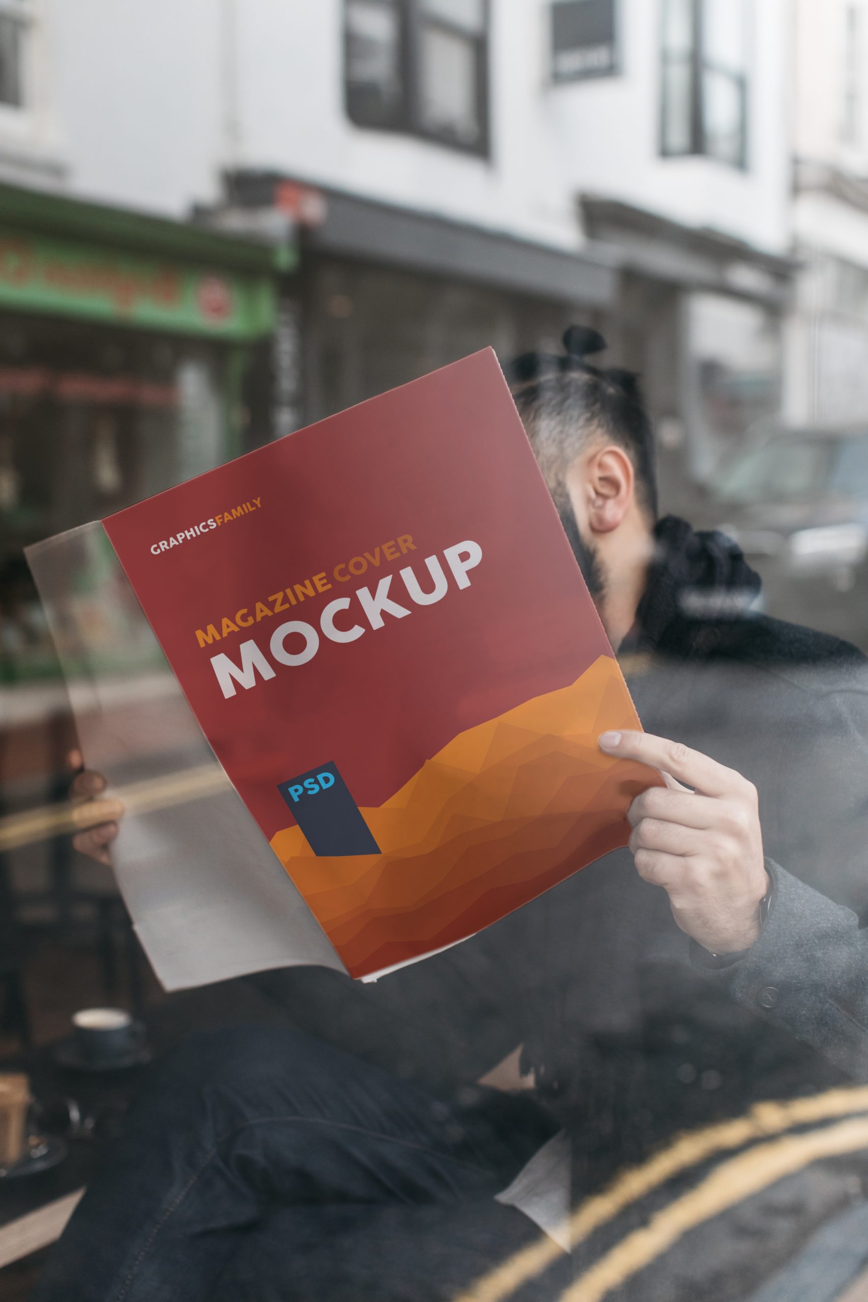 Magazine Reading Mockup – GraphicsFamily