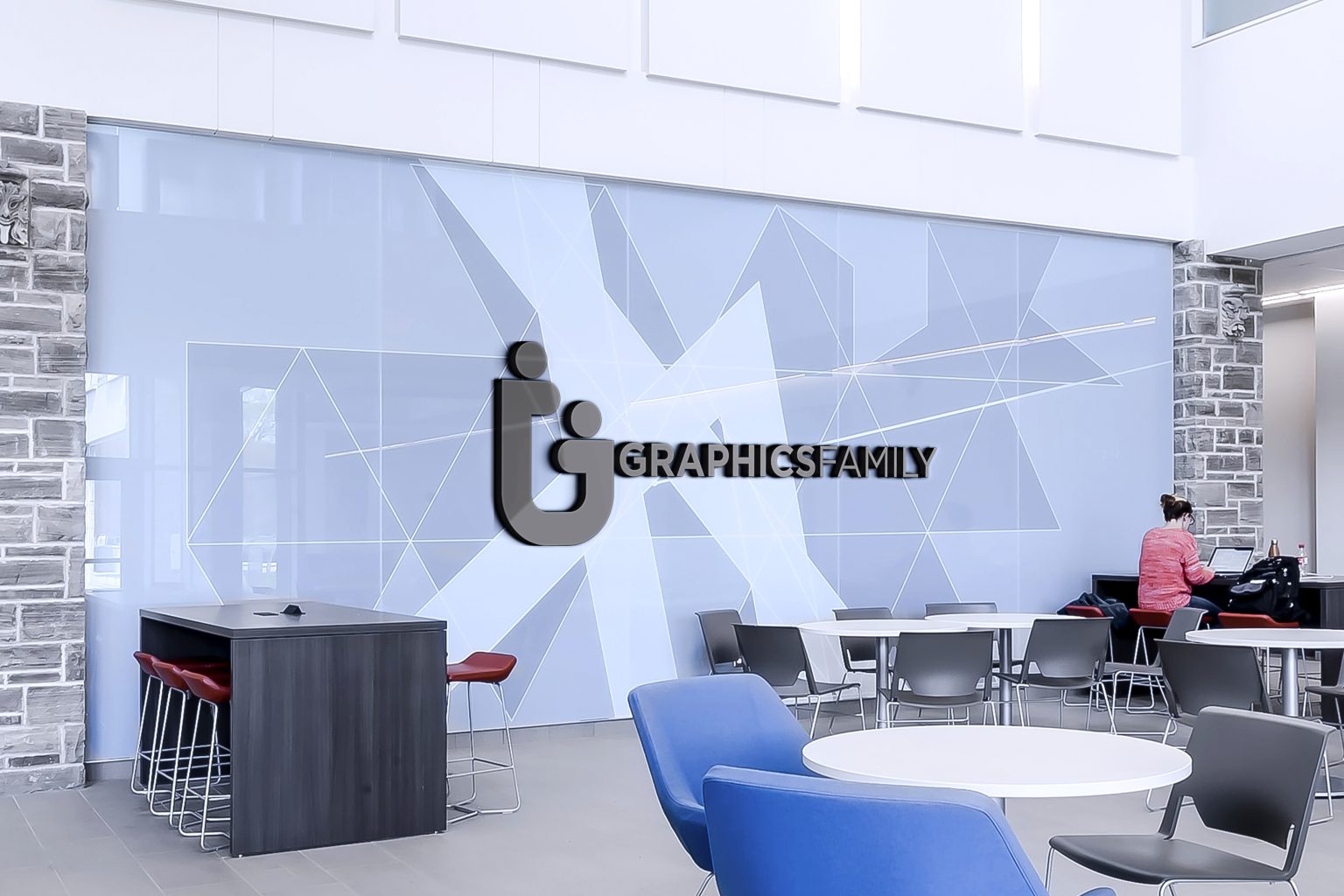 Office Reception 3D Logo Mockup – GraphicsFamily