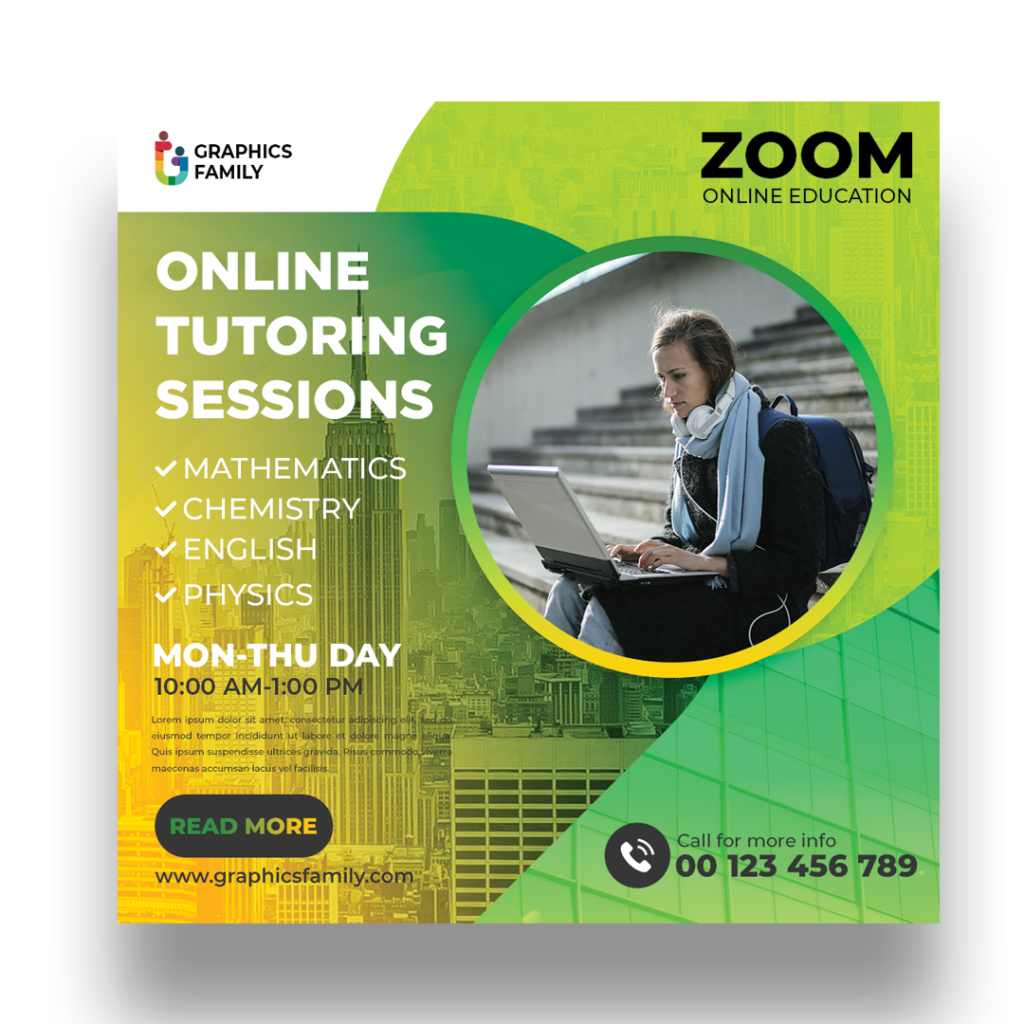 Online Education Social Media Template & Instagram Post Design ...