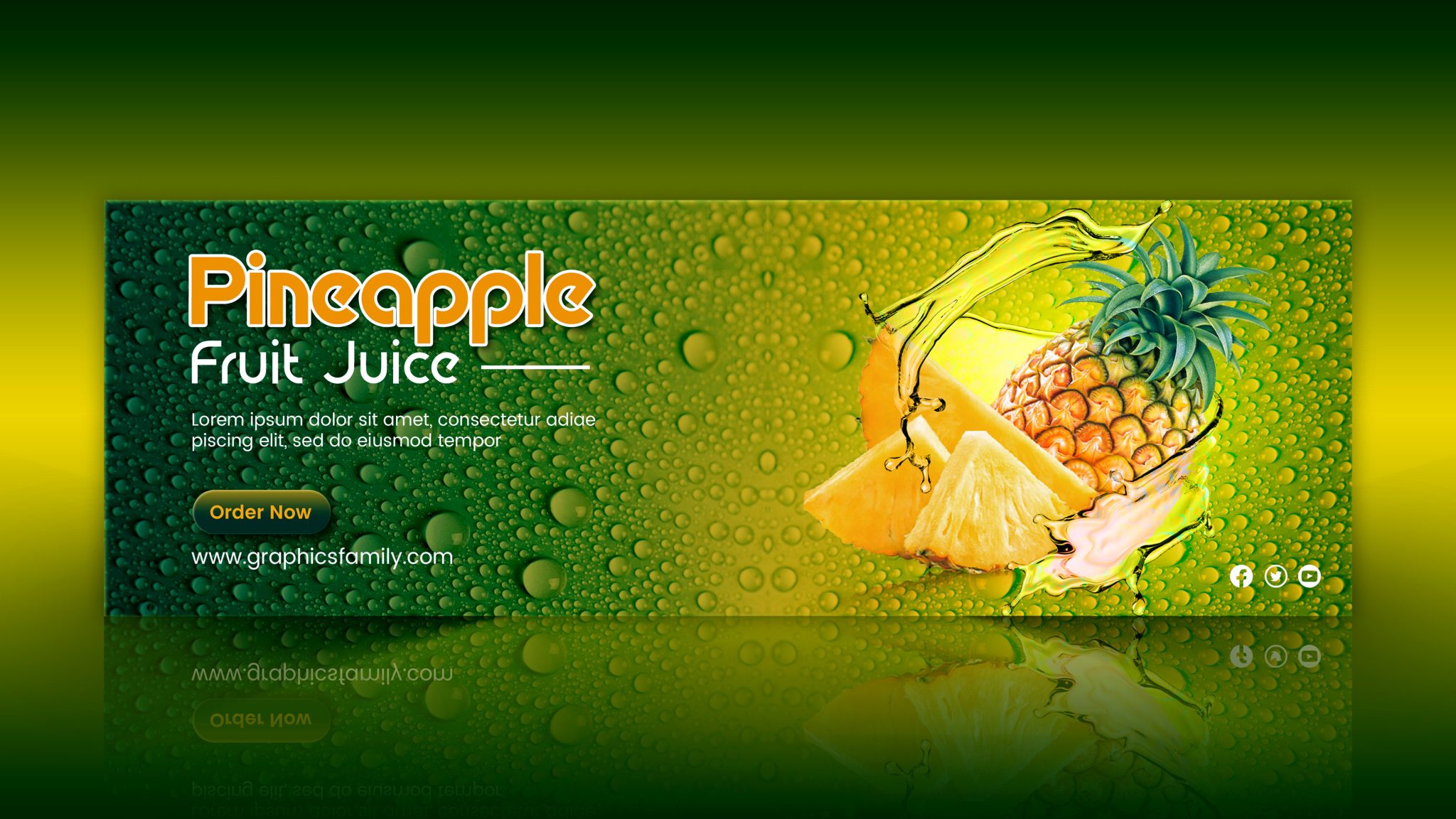 Professional Fruit Juice Banner Design – GraphicsFamily