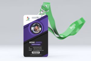 Purple & Black Creative Id card Design – GraphicsFamily