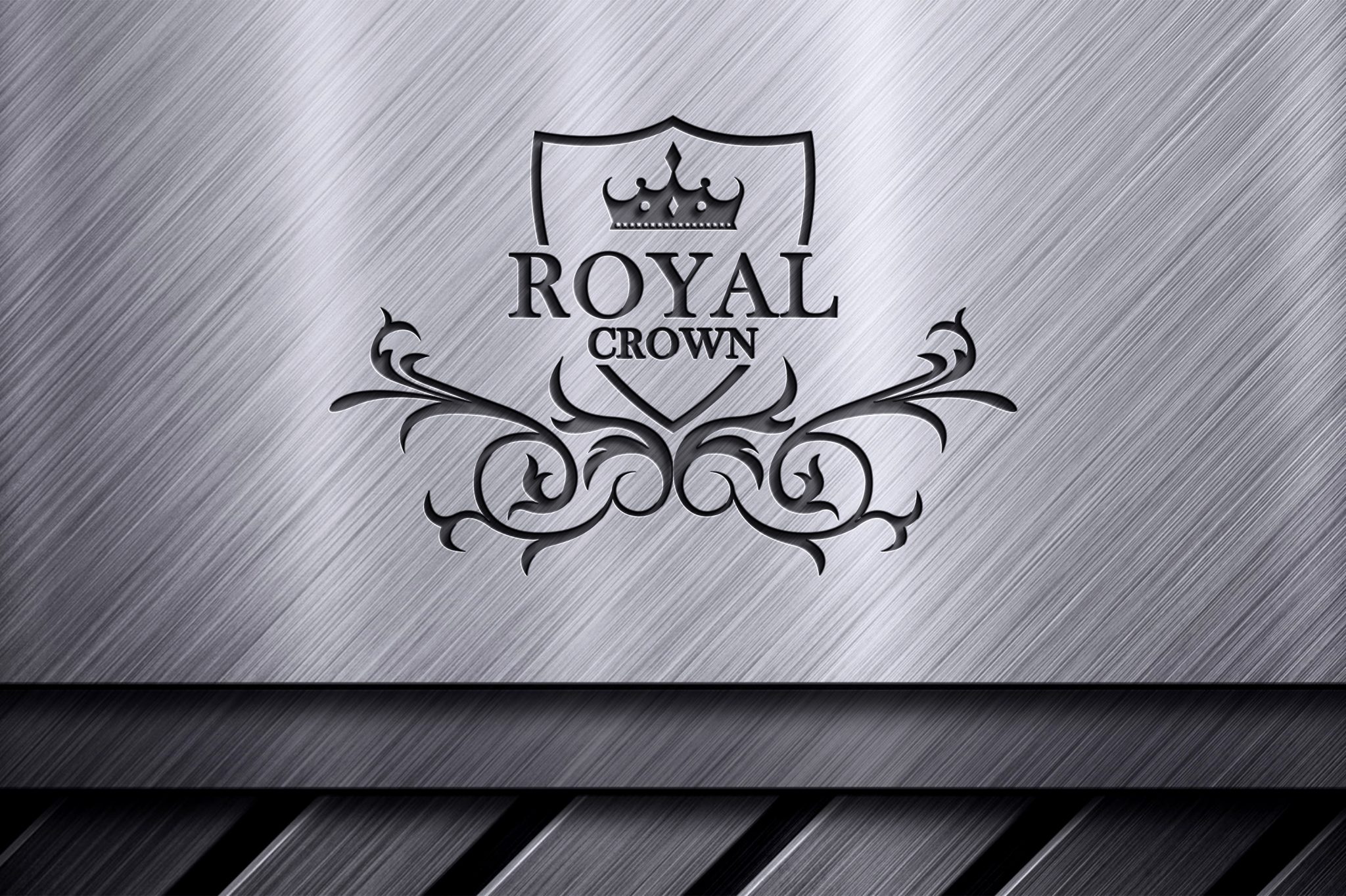 Royal Logo Concept Design With Crown Shape – GraphicsFamily