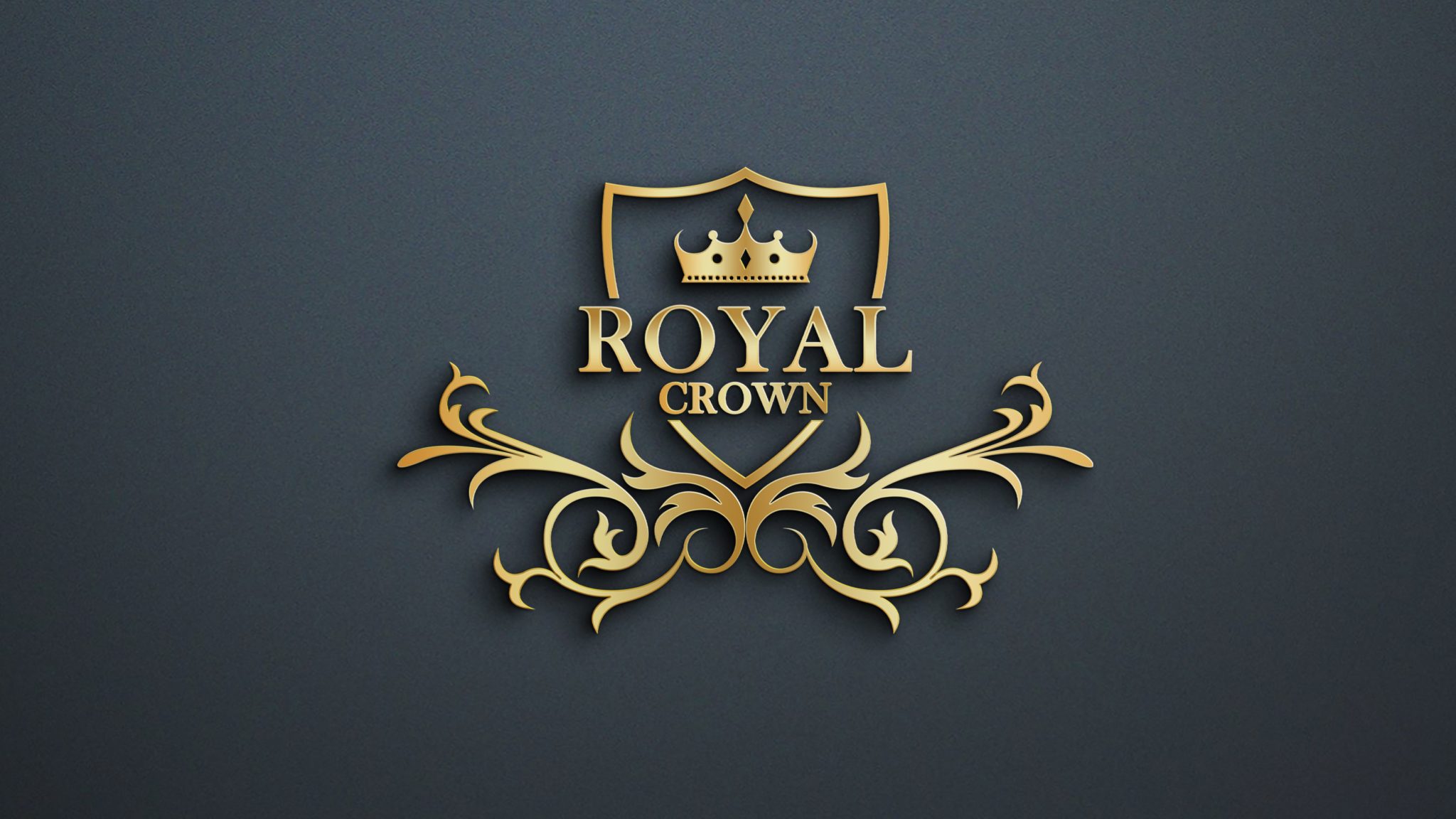 Royal Logo Concept Design With Crown Shape – GraphicsFamily
