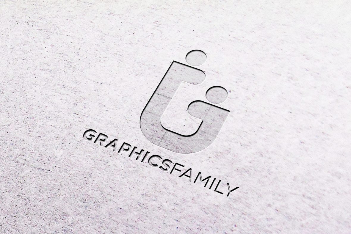 White Paper Pressed Logo Mockup – GraphicsFamily