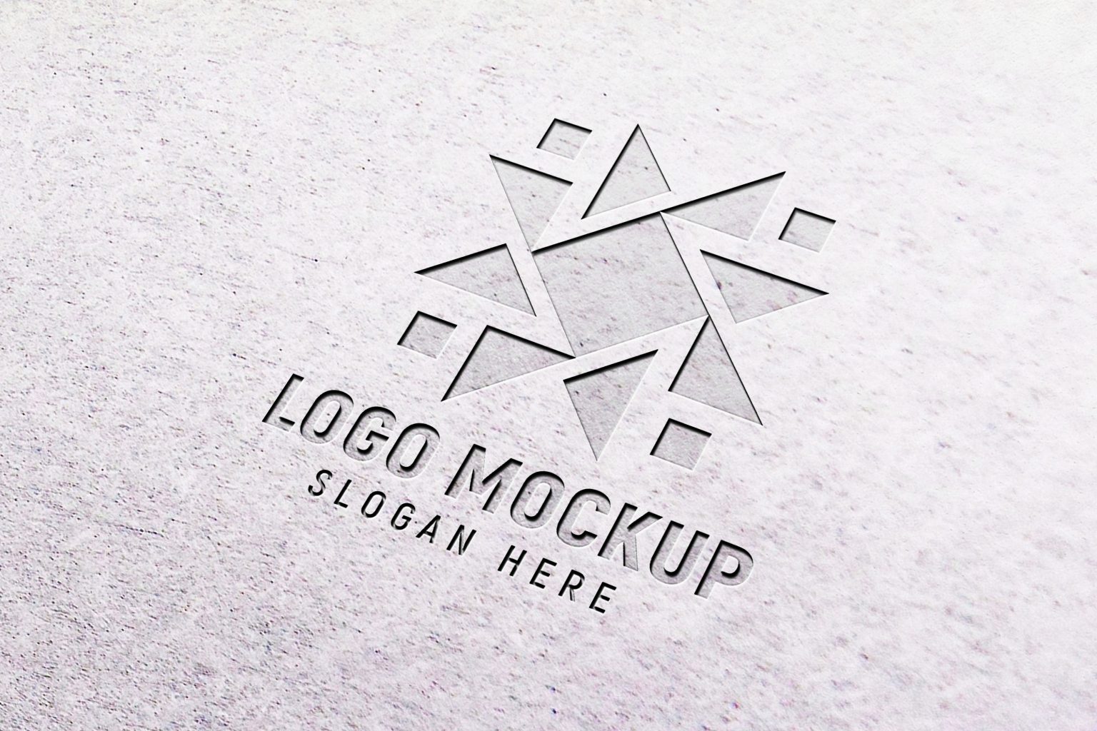 White Paper Pressed Logo Mockup – GraphicsFamily