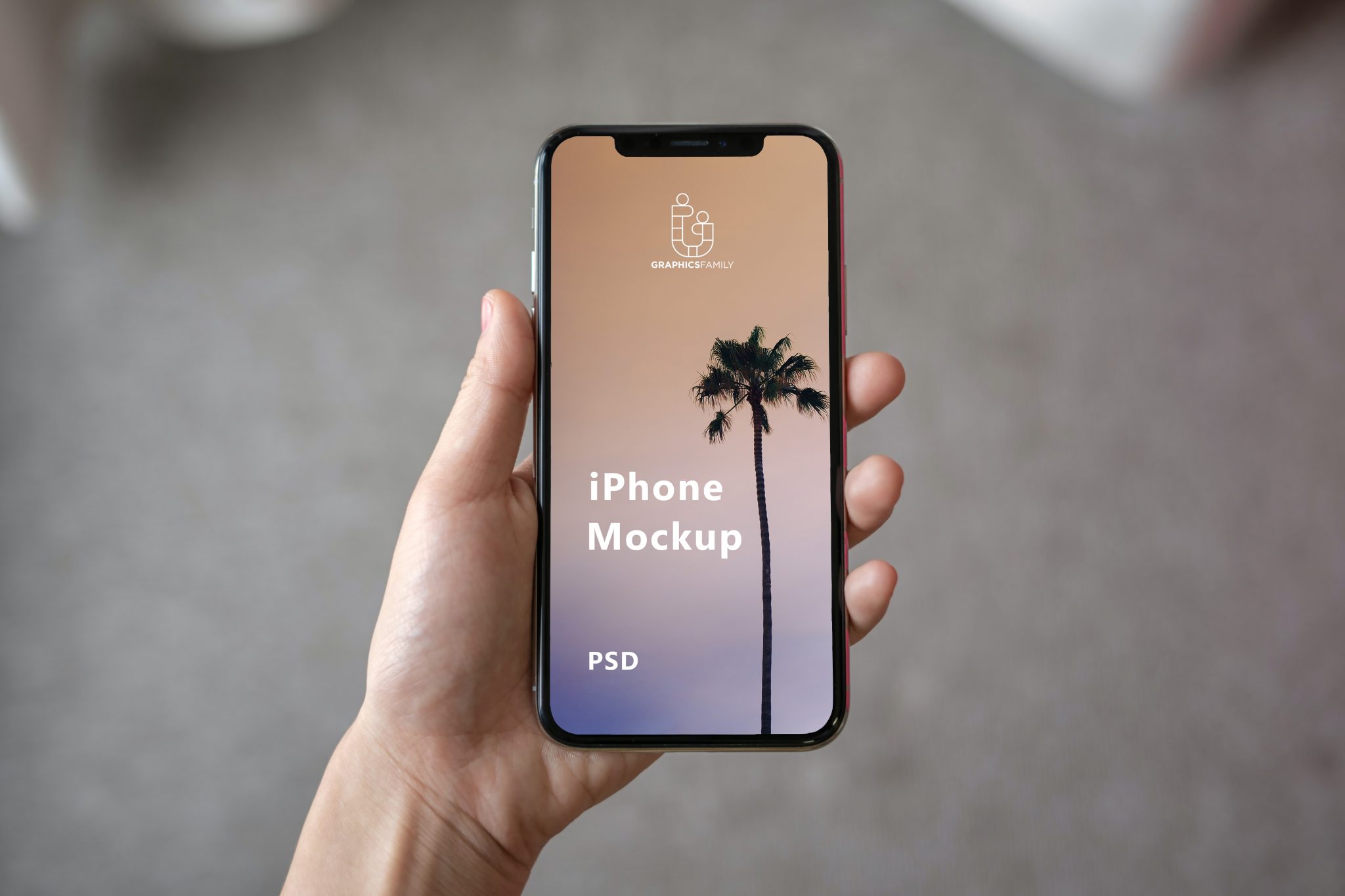 iPhone screen Design Mockup – GraphicsFamily