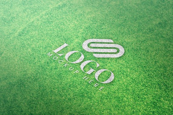 Branding Logo Mockup with Green Background – GraphicsFamily