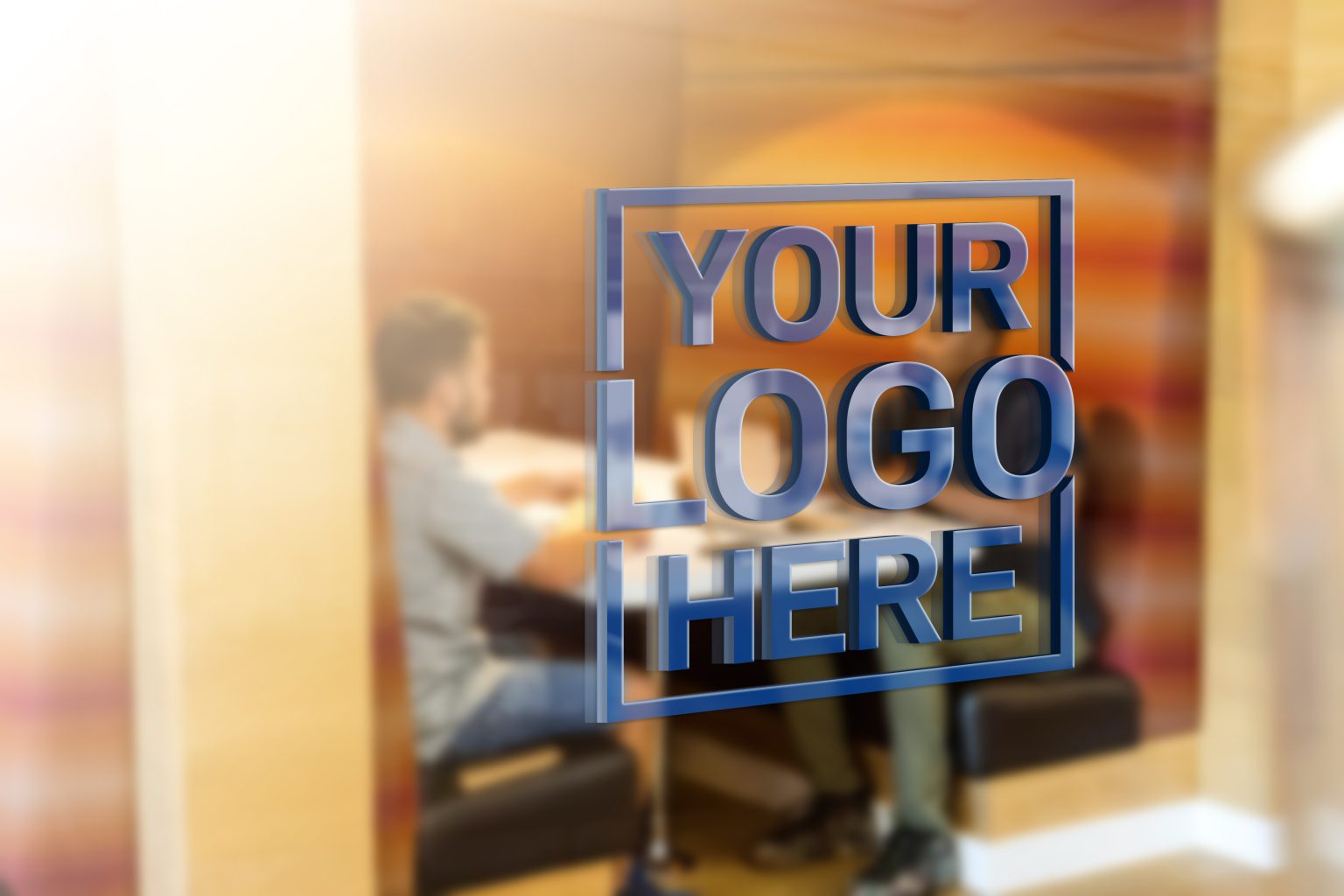 38+ Best Free Glass Logo Mockups – GraphicsFamily