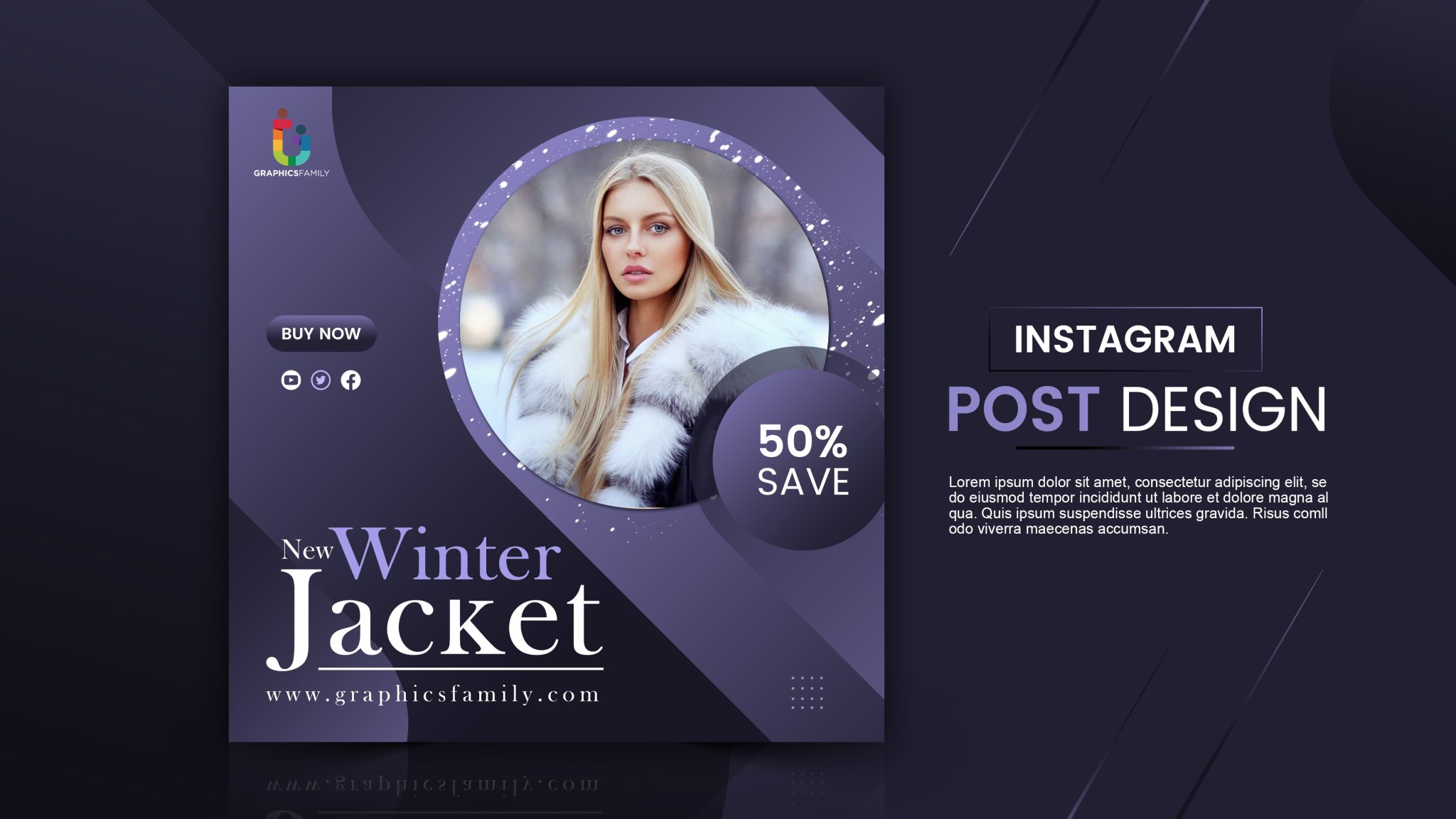 New Promotion Sale Social Media Post Design – GraphicsFamily