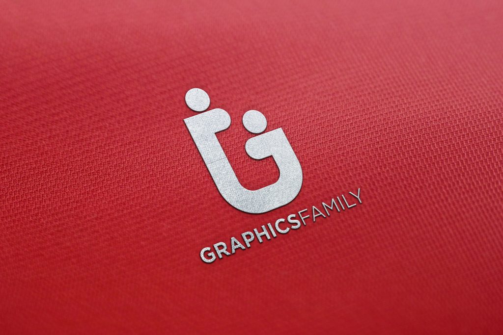 Free Realistic Logo Mockup on Red Fabric Texture – GraphicsFamily