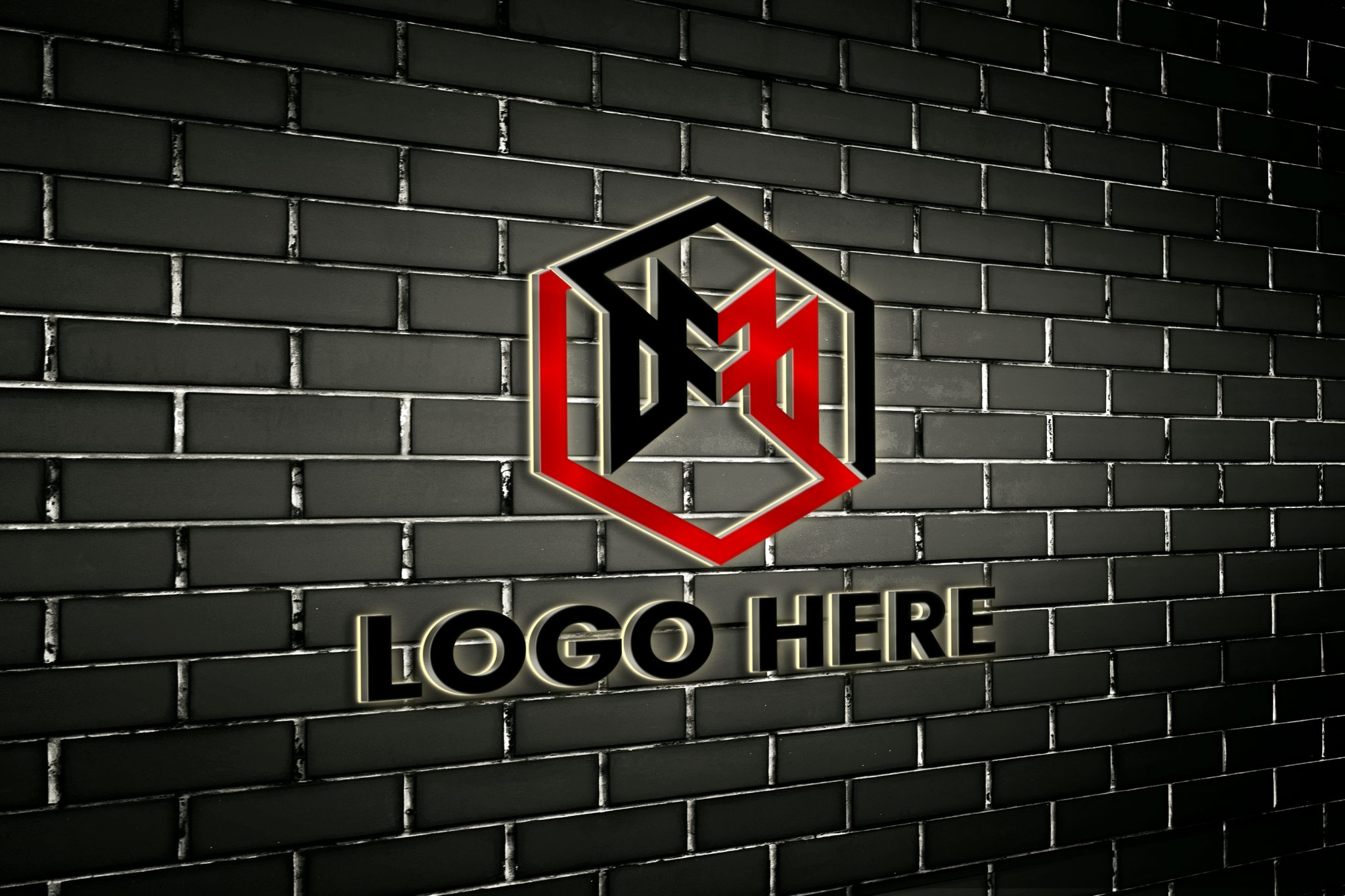 Abstract 3D Logo Mockup – GraphicsFamily