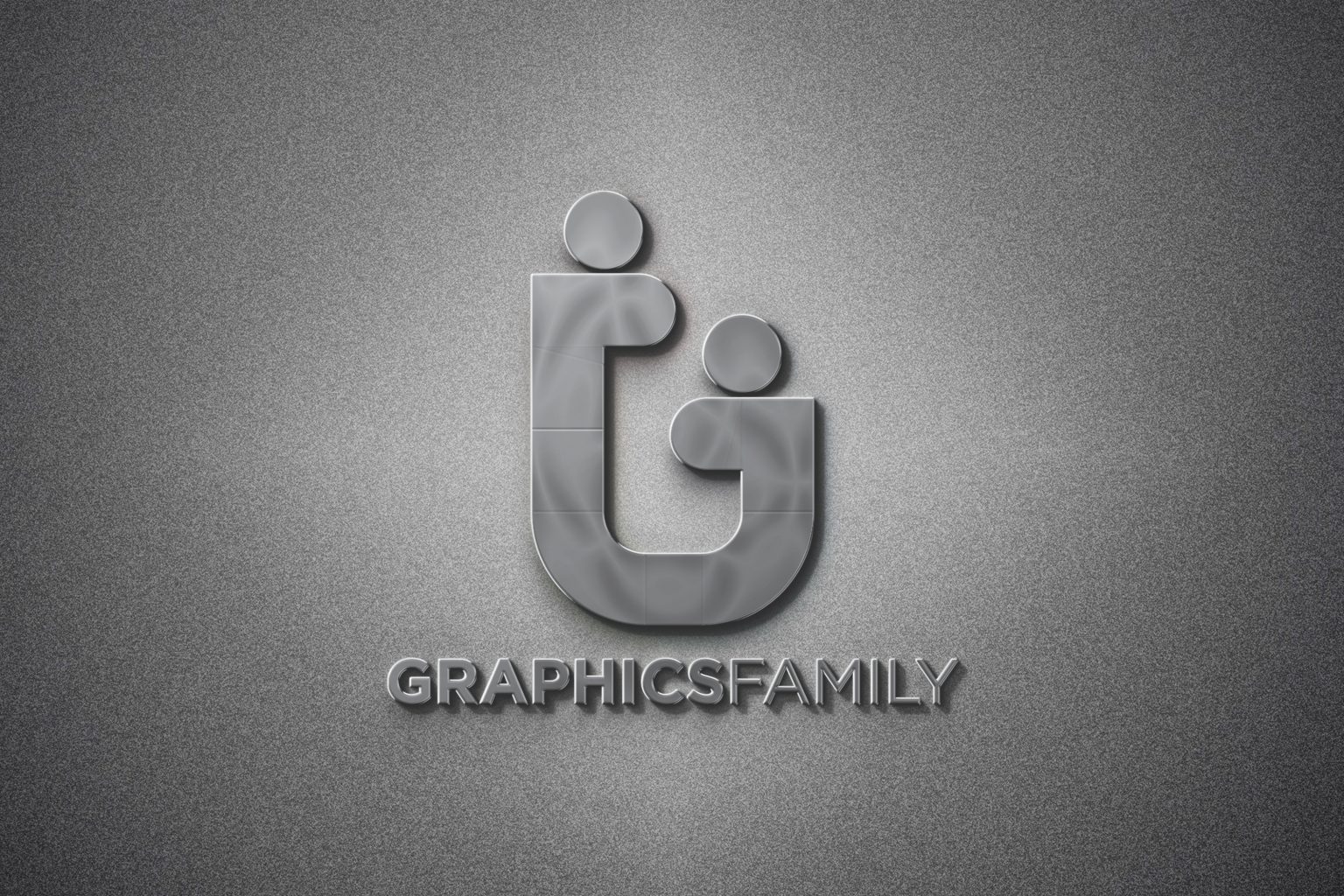 Silver Gray Metallic Logo Mockup – GraphicsFamily