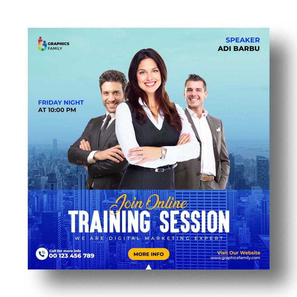 Live Webinar Instagram Post Design Template – GraphicsFamily