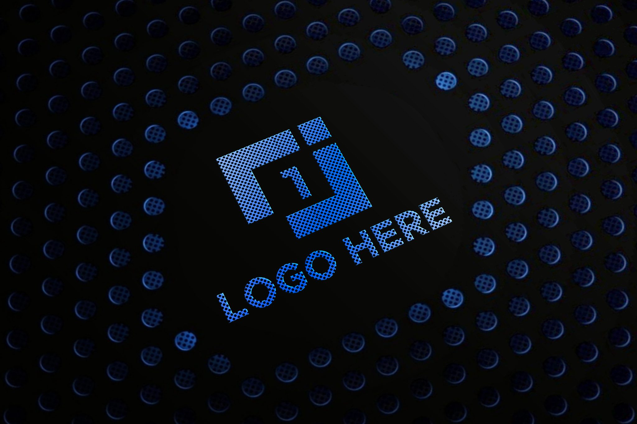 Logo Mockup on Dark Texture Background – GraphicsFamily