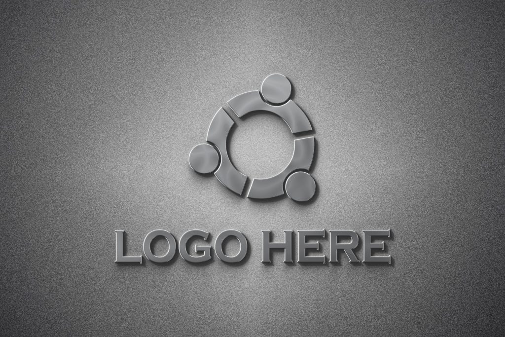 Silver Gray Metallic Logo Mockup – GraphicsFamily