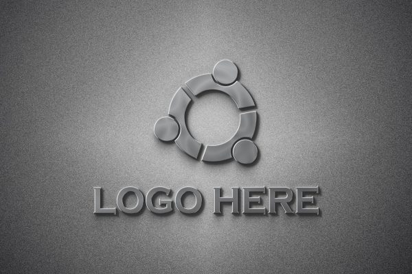 Silver Gray Metallic Logo Mockup – GraphicsFamily
