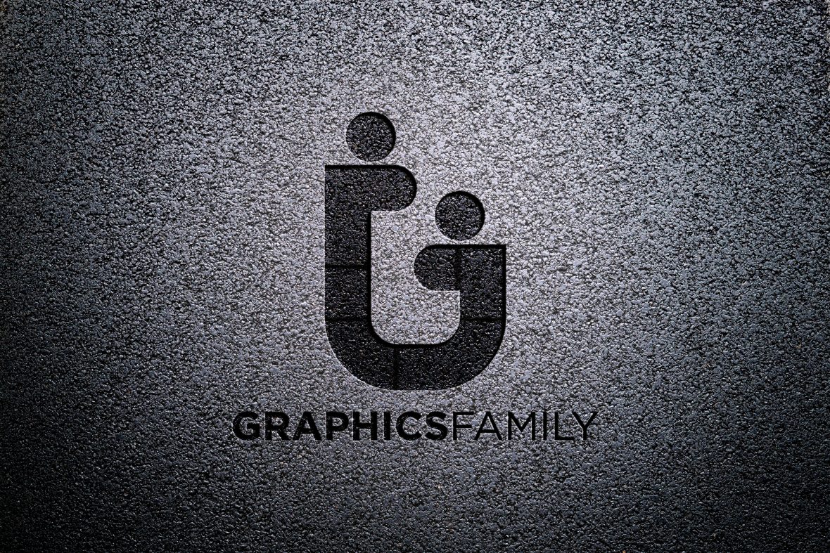 Asphalt Engrave Logo Mockup – GraphicsFamily